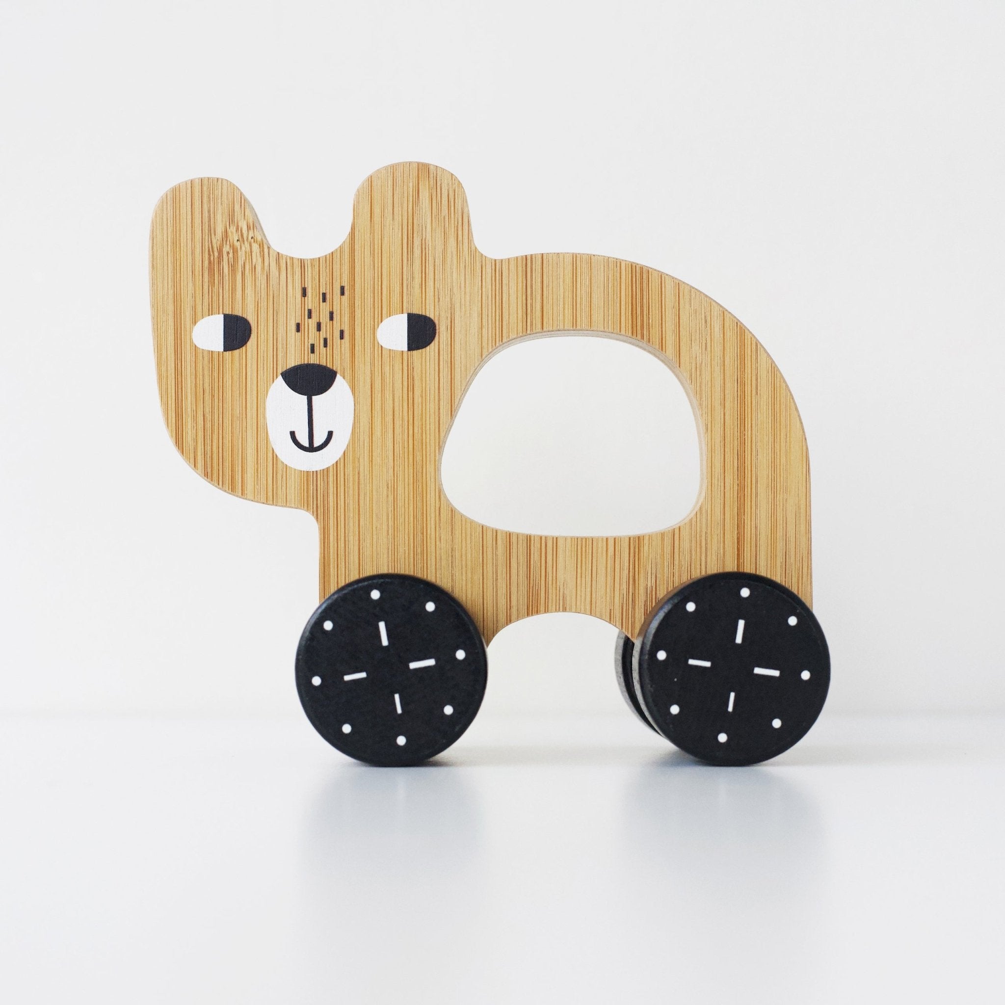 Bear Push Toy - Wood Rolling Toy for Baby & Toddler – Wee Gallery