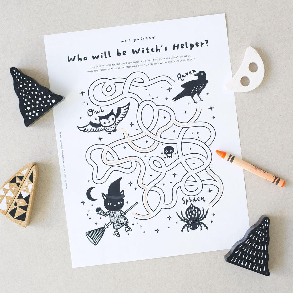 Free Halloween Download Preschool Maze and Coloring Page Activities ...