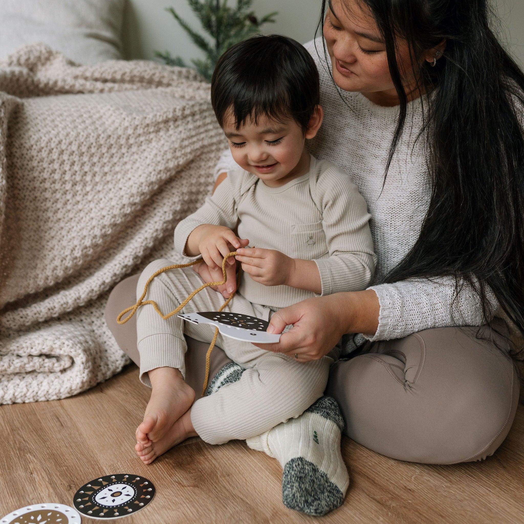 Festive Fun Lacing Ornaments Lacing Cards - Sewing, Tracing, Christmas ...