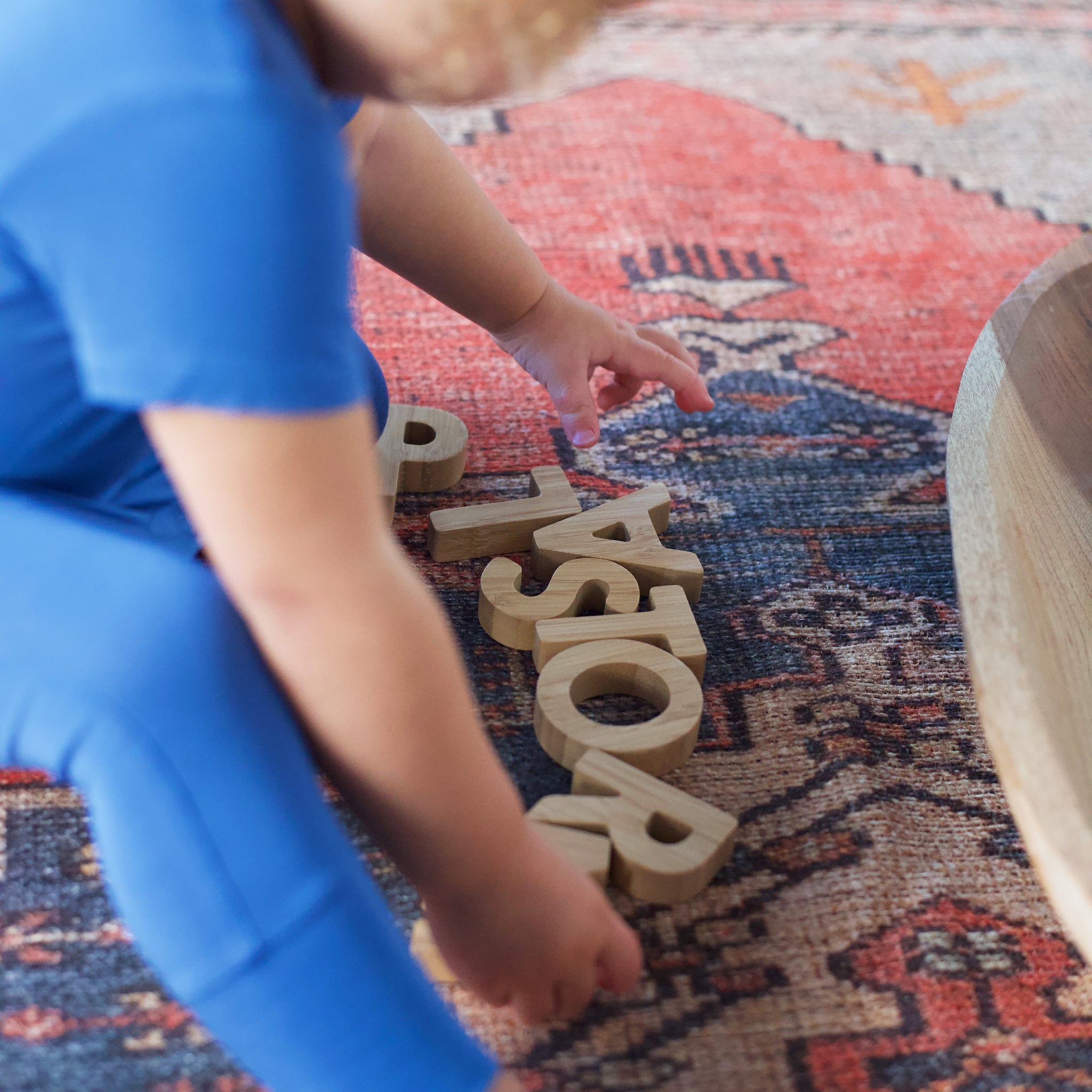 Bamboo Alphabet - Wooden Letter Blocks for Preschool Kids – Wee Gallery
