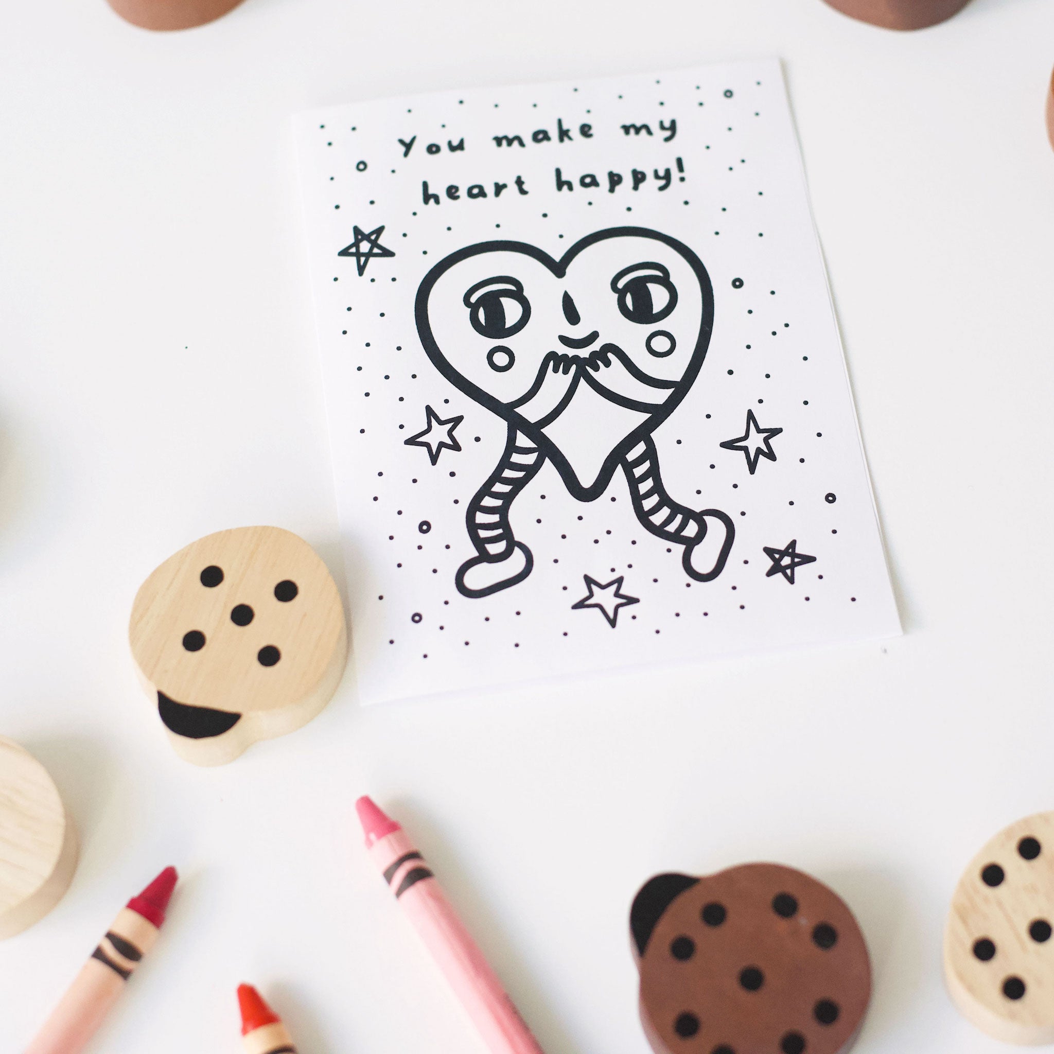 Valentine Card Coloring Page – Wee Gallery