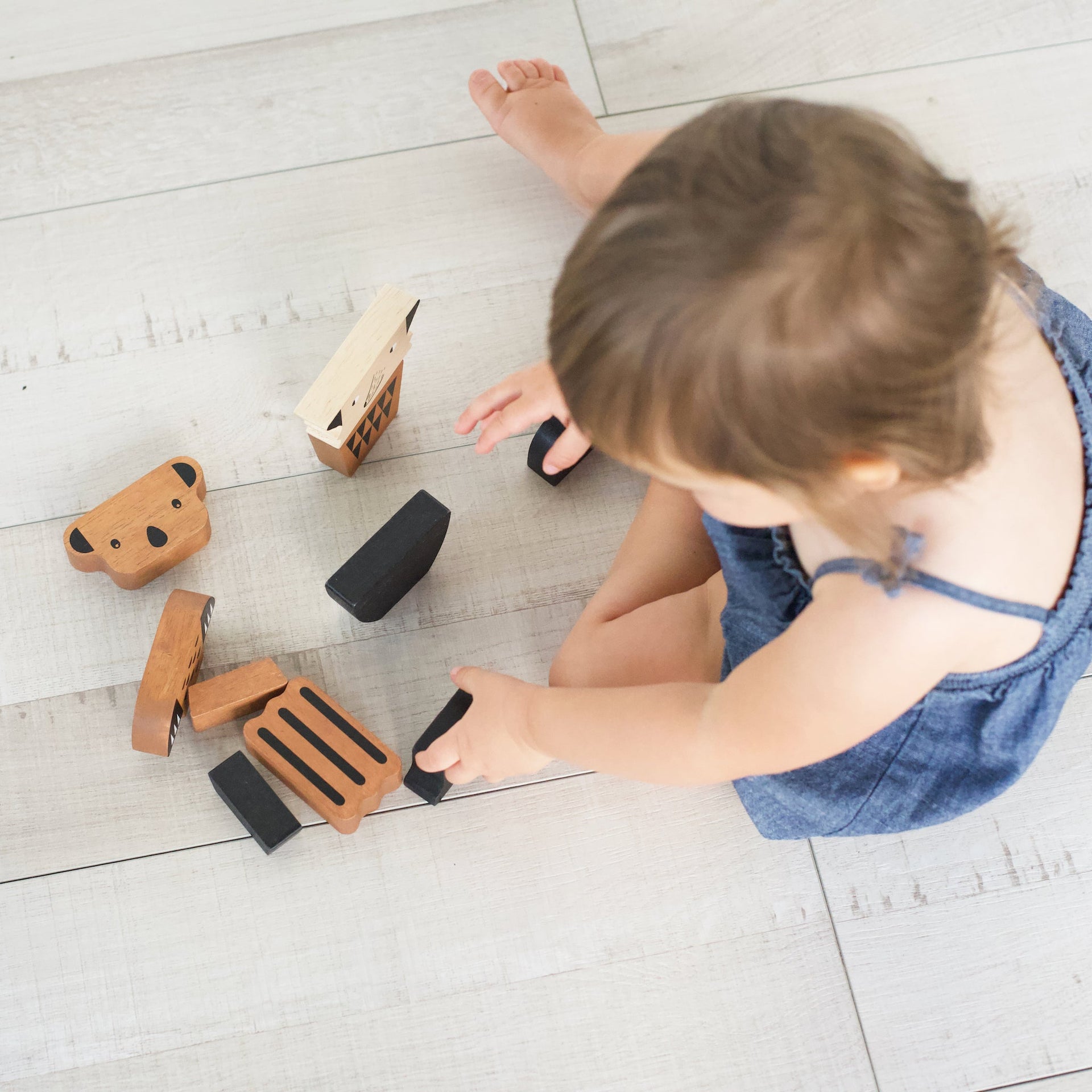 Animal Tower Wooden Blocks - Balance, Stacking, Creative Building Toy ...
