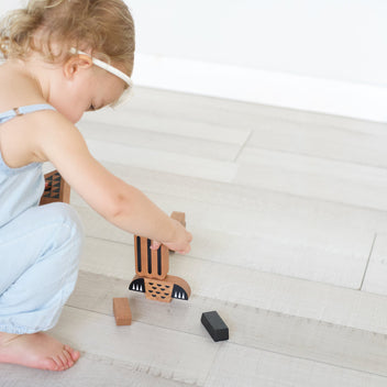 Animal Tower Wooden Blocks - Balance, Stacking, Creative Building Toy ...