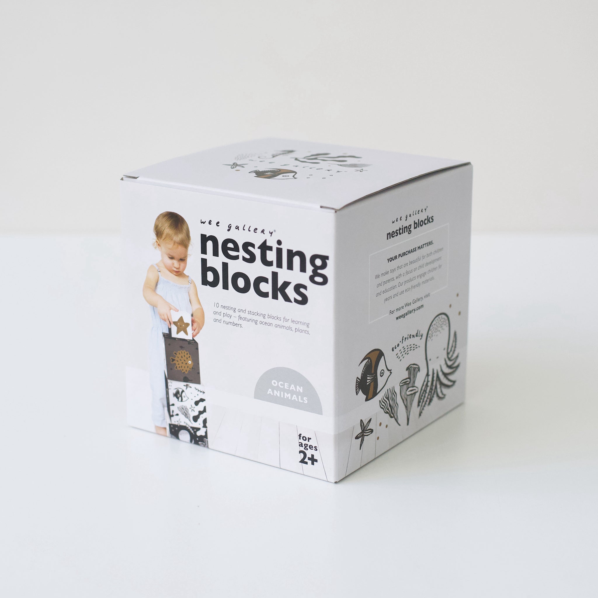 Wee Gallery Nesting Blocks - Ocean Animals | Smart Art for Growing Minds