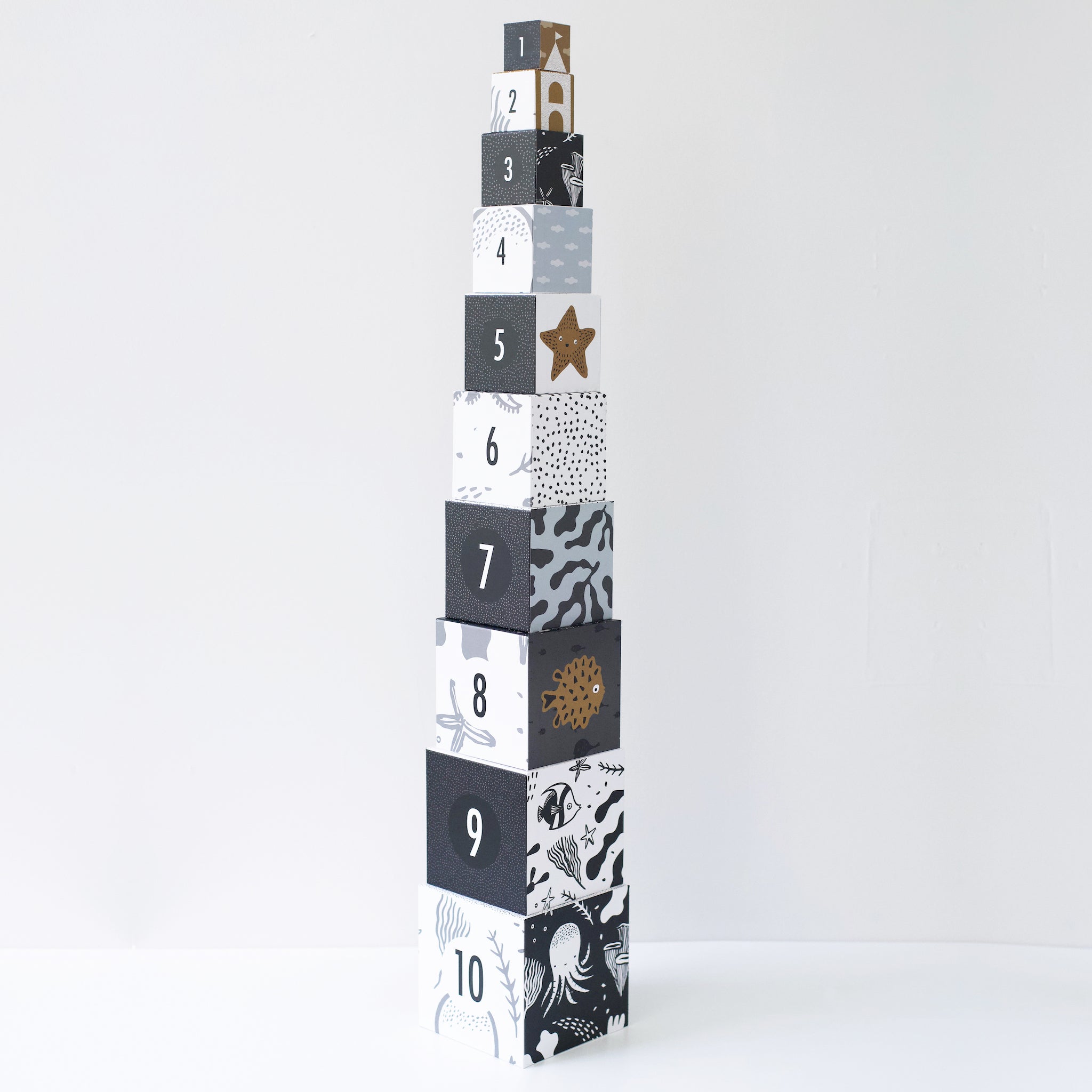 Wee Gallery Nesting Blocks - Ocean Animals | Smart Art for Growing Minds