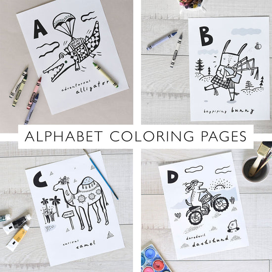 Coloring Book Pages - Animal Alphabet A-Z – Wee Gallery