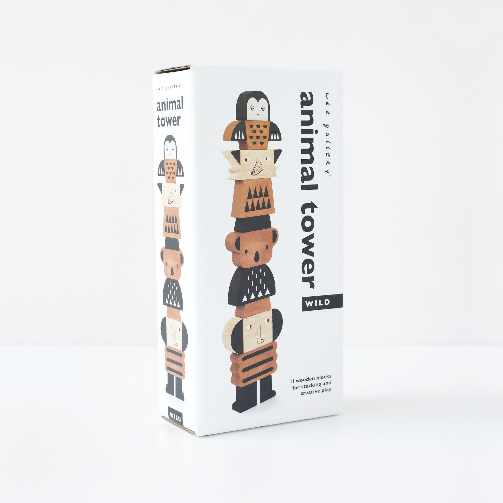 Animal Tower Wooden Blocks - Balance, Stacking, Creative Building Toy ...