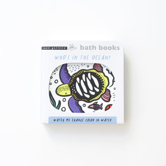 Wee Gallery Color Me Who's in the Ocean Bath Book | Smart Art for Kids