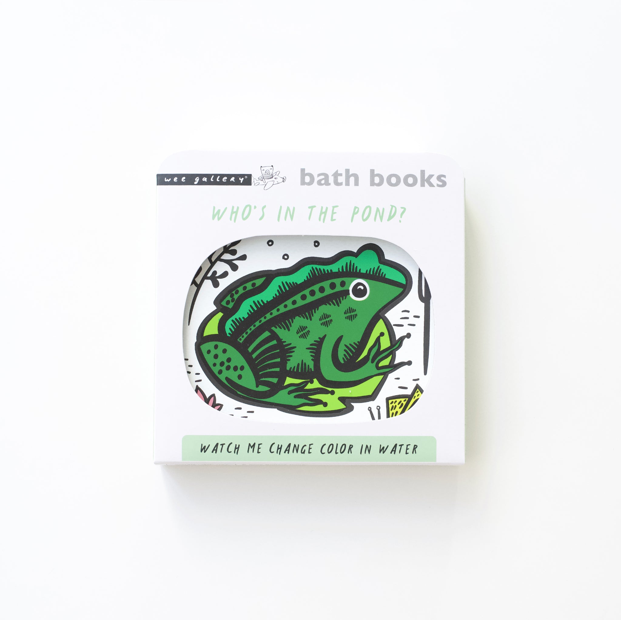 Wee Gallery Color Me Who's in the Pond Bath Book | Smart Art for Kids