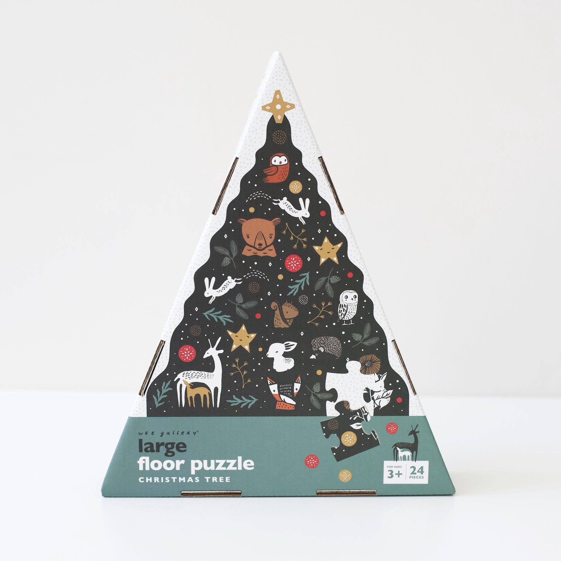 Christmas Tree Floor Puzzle - 24 Large Piece Puzzle for Beginners – Wee ...