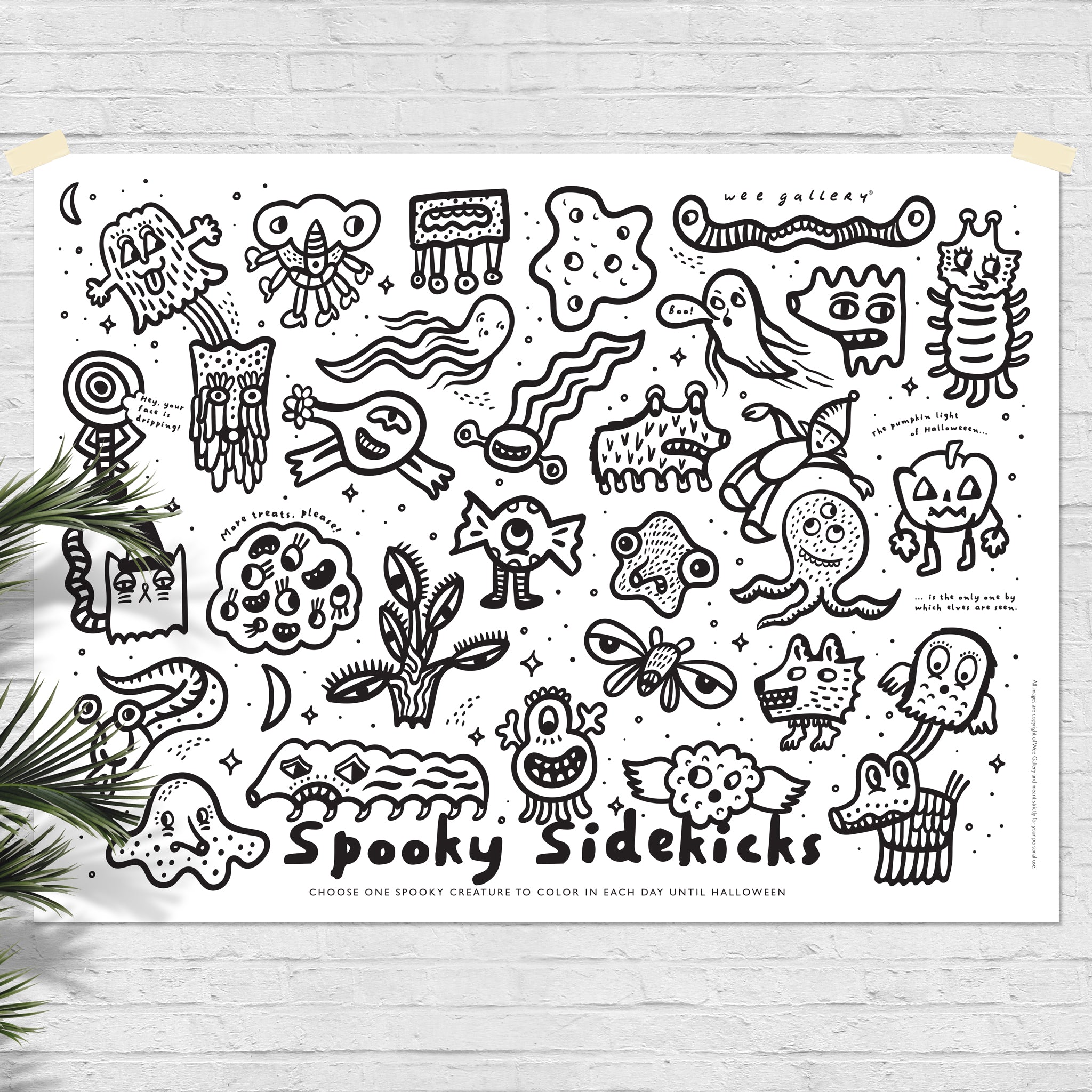 Halloween Activity - Spooky Sidekicks Printable Poster – Wee Gallery