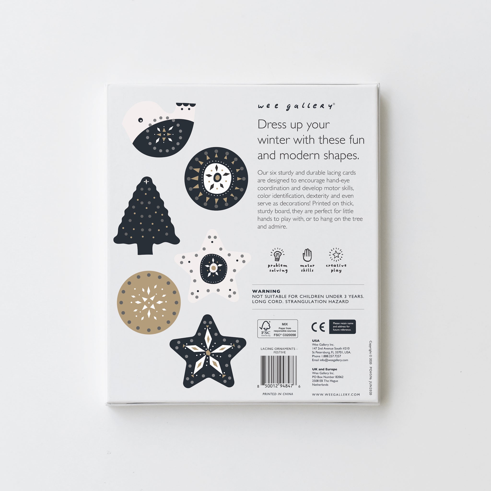 Festive Fun Lacing Ornaments Lacing Cards - Sewing, Tracing, Christmas ...