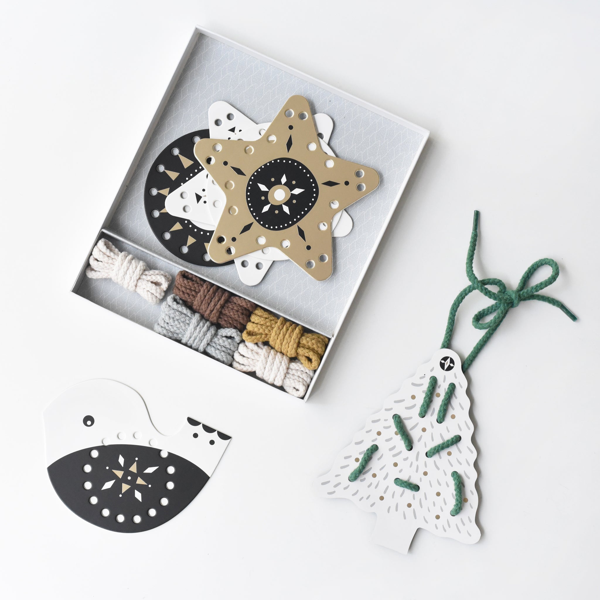 Festive Fun Lacing Ornaments Lacing Cards - Sewing, Tracing, Christmas ...