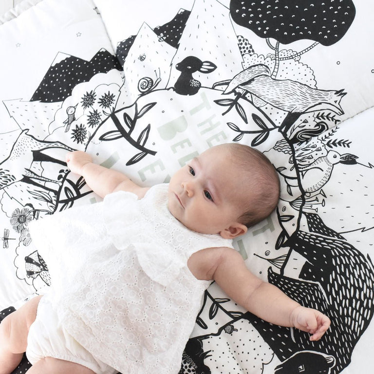 Wee Gallery Forest Playmat | Tummy Time & Travel Mat for Baby