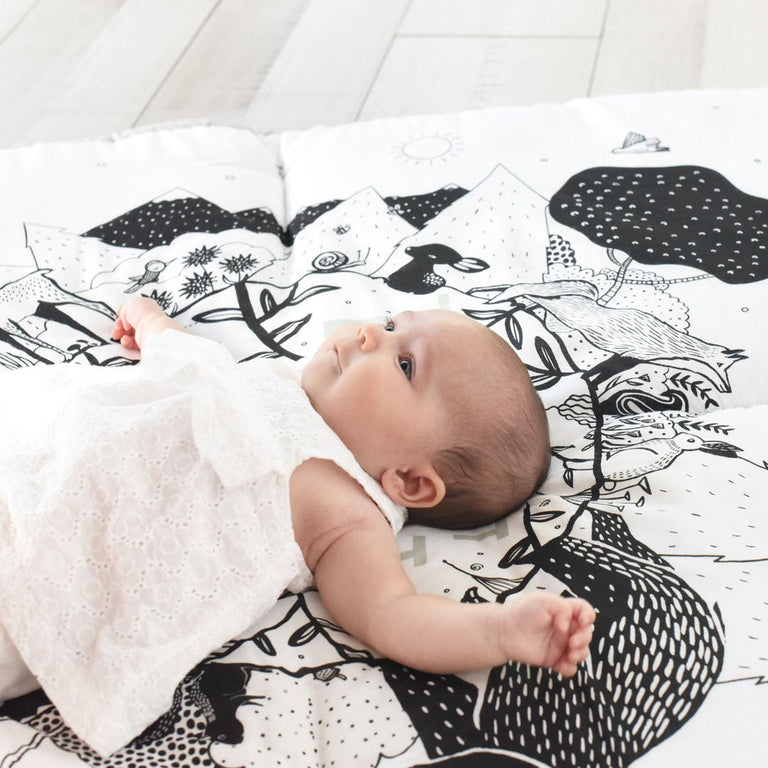 Wee Gallery Forest Playmat | Tummy Time & Travel Mat for Baby