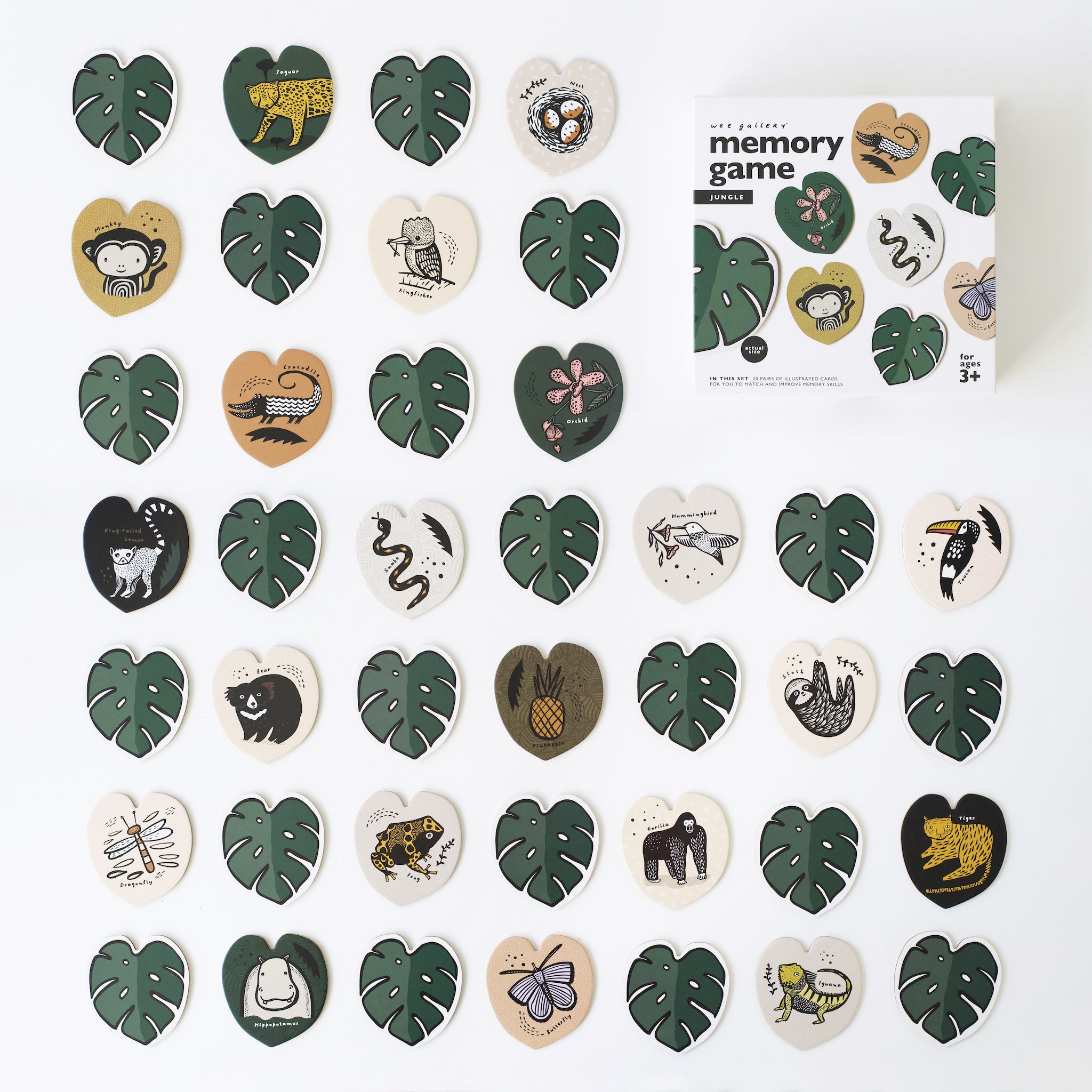 Memory Matching Game - Jungle Animals and Nature – Wee Gallery